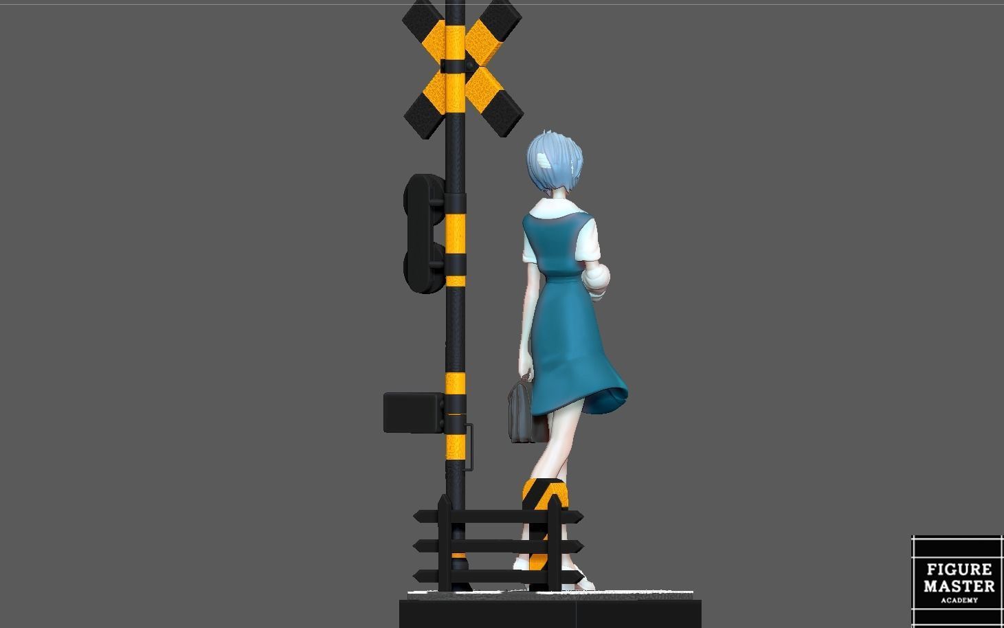 REI AYANAMI UNIFORM EVANGELION ANIME CHARACTER diorama 3D model 3D ...