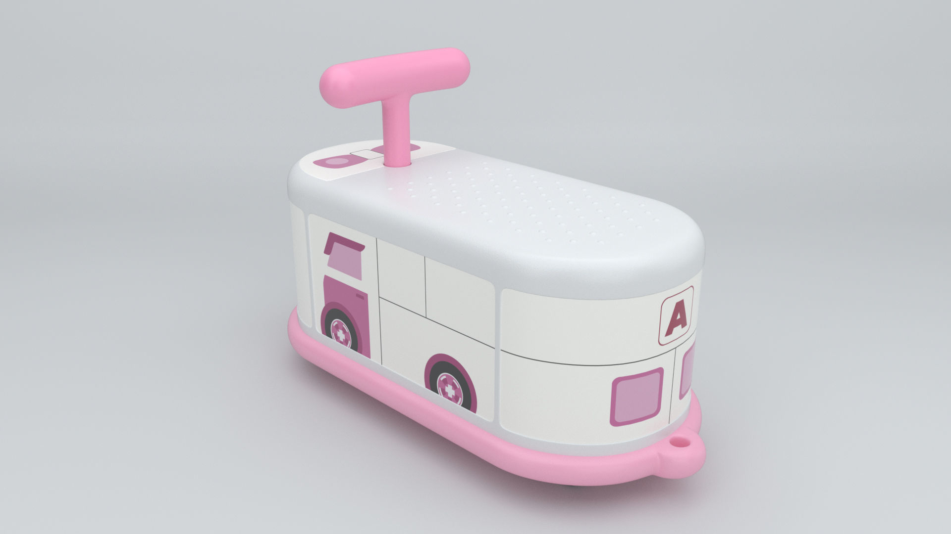 Ambulance Toy Push Car 3D model | CGTrader