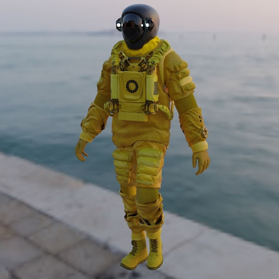 3D model Spacesuit - Astro biohazard unit 2 VR / AR / low-poly | CGTrader