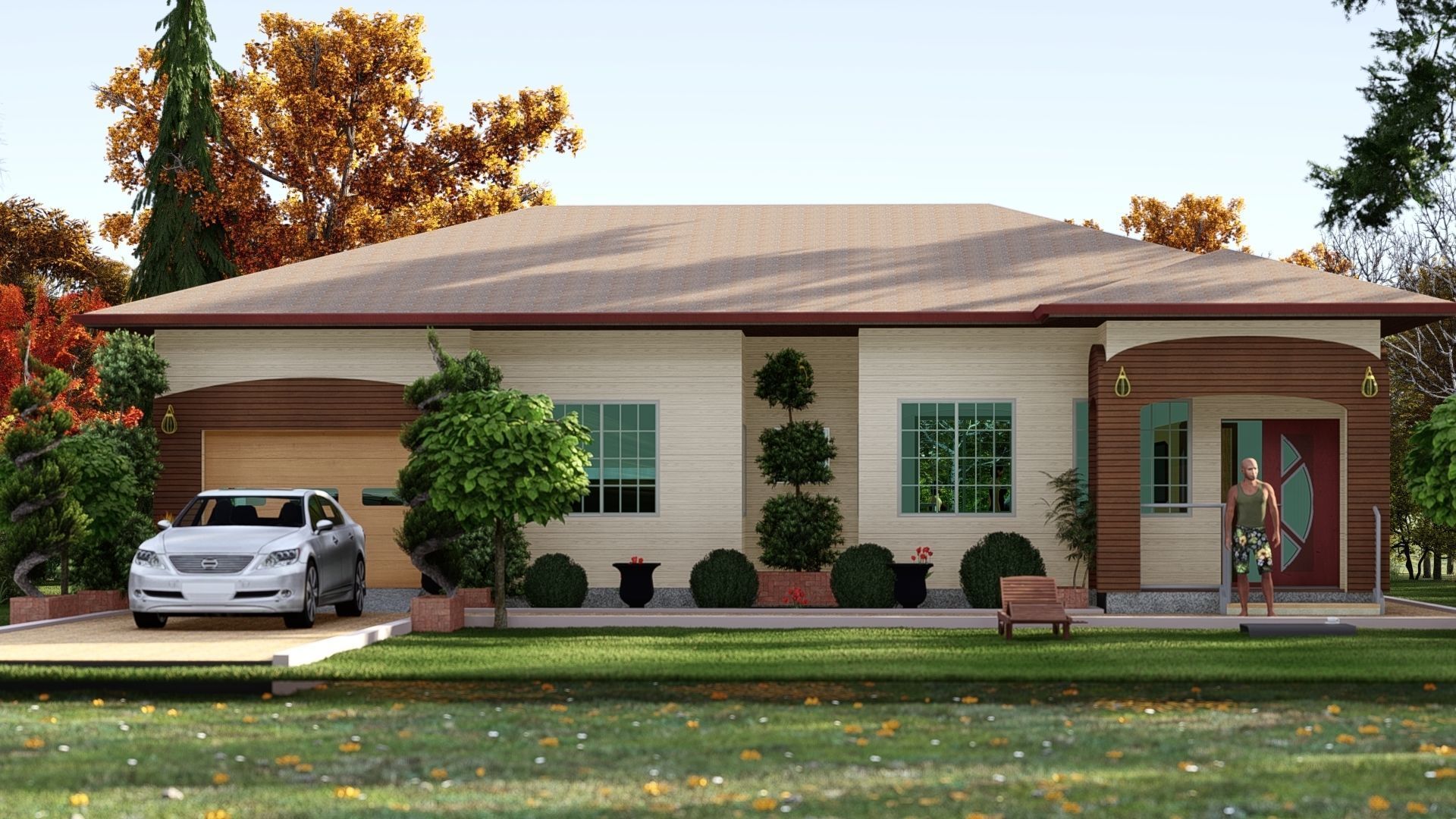 3D model 3 Bedroom House plan Model VR / AR / low-poly | CGTrader