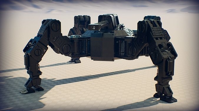 3D model Quad Mech Rigged VR / AR / low-poly | CGTrader