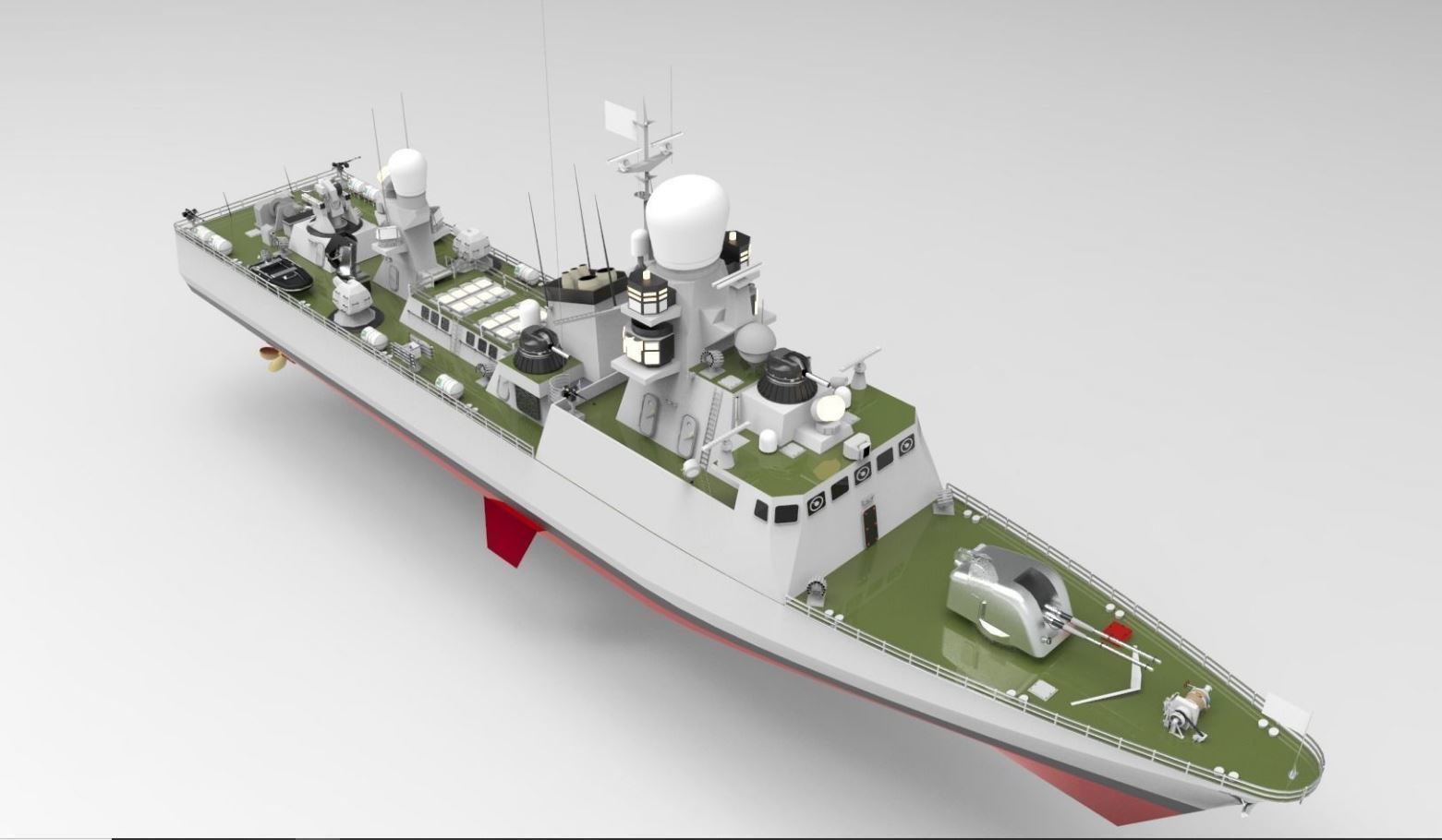 3d printed Corvette military Ship buyan Class 3D model 3D printable ...