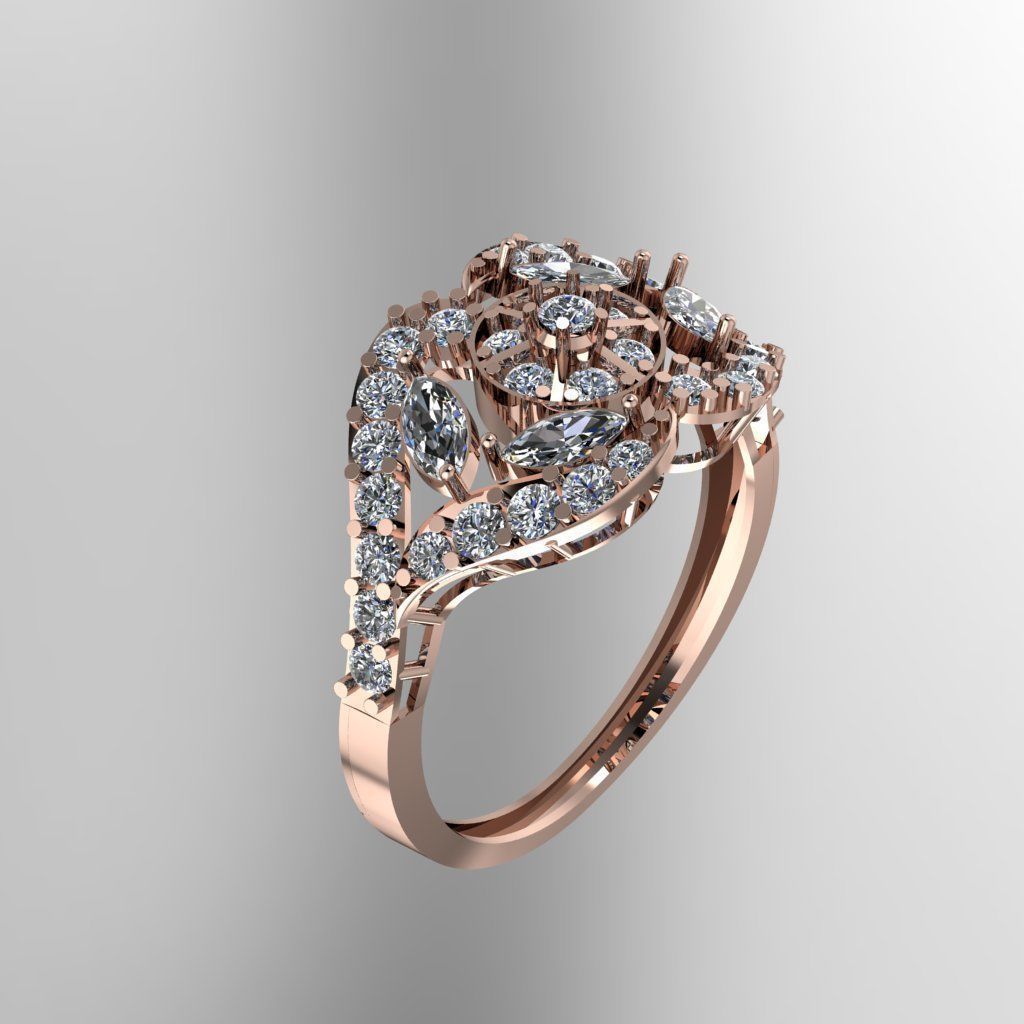 Wedding Engagement Women Ring 3D print model 3D model 3D printable ...