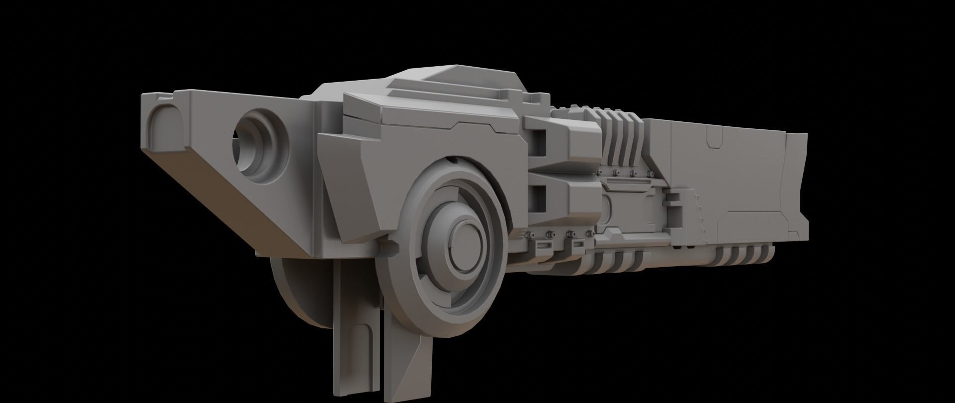 Mecha hard surface cannon 3D model | CGTrader