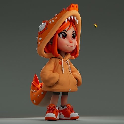 orange-crocodile-girl-3d-model-3d-printable-cgtrader