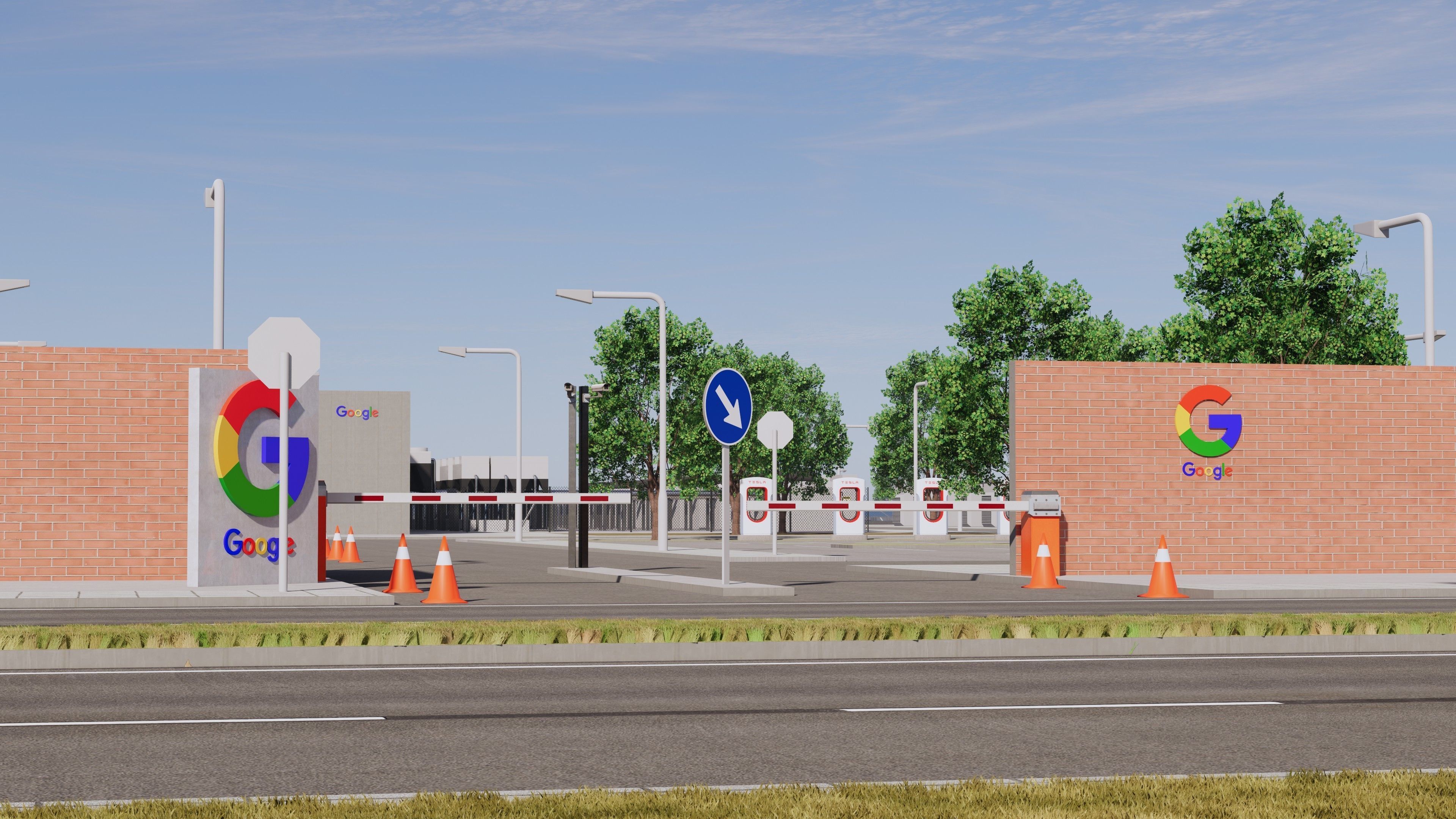 Google Data Center Building with Interior 3D model | CGTrader