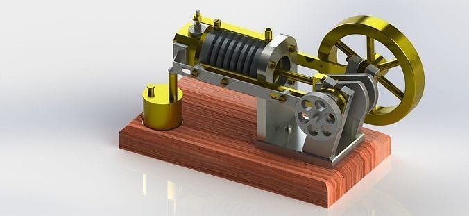 Air cooled vacuum engine 3D model | CGTrader