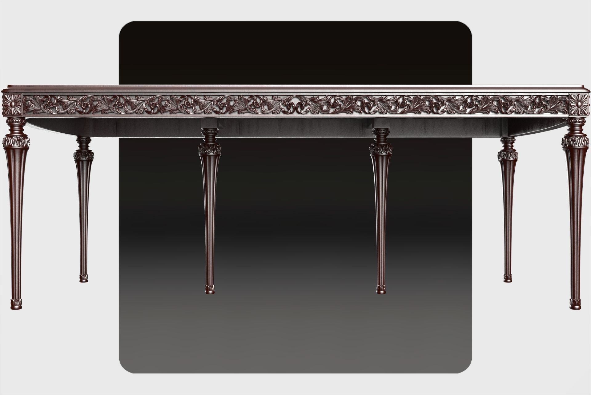 Carved dinner table for cnc 1 3D model | CGTrader