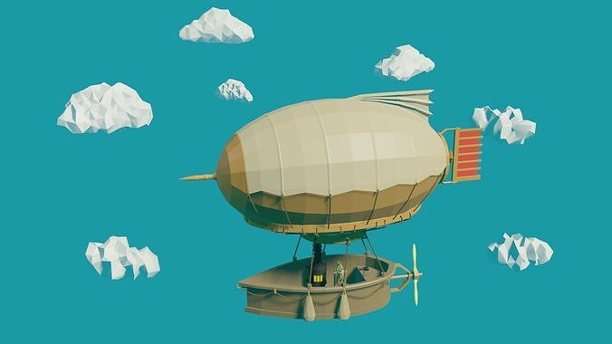 3D model Airship VR / AR / low-poly | CGTrader