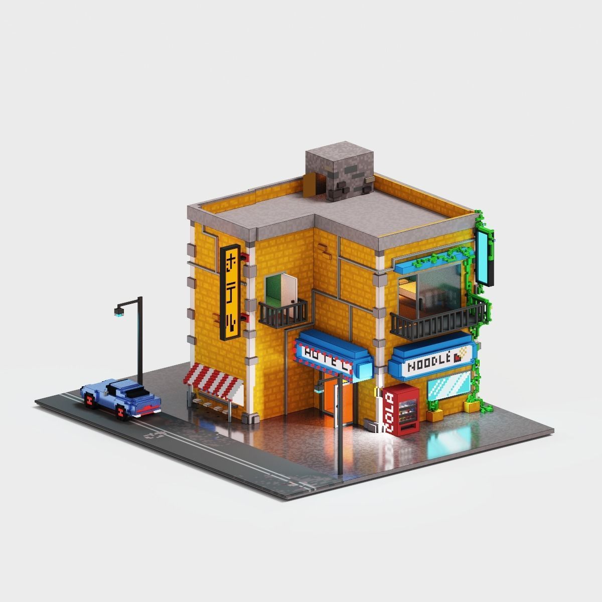 3D model Voxel Building VR / AR / low-poly | CGTrader