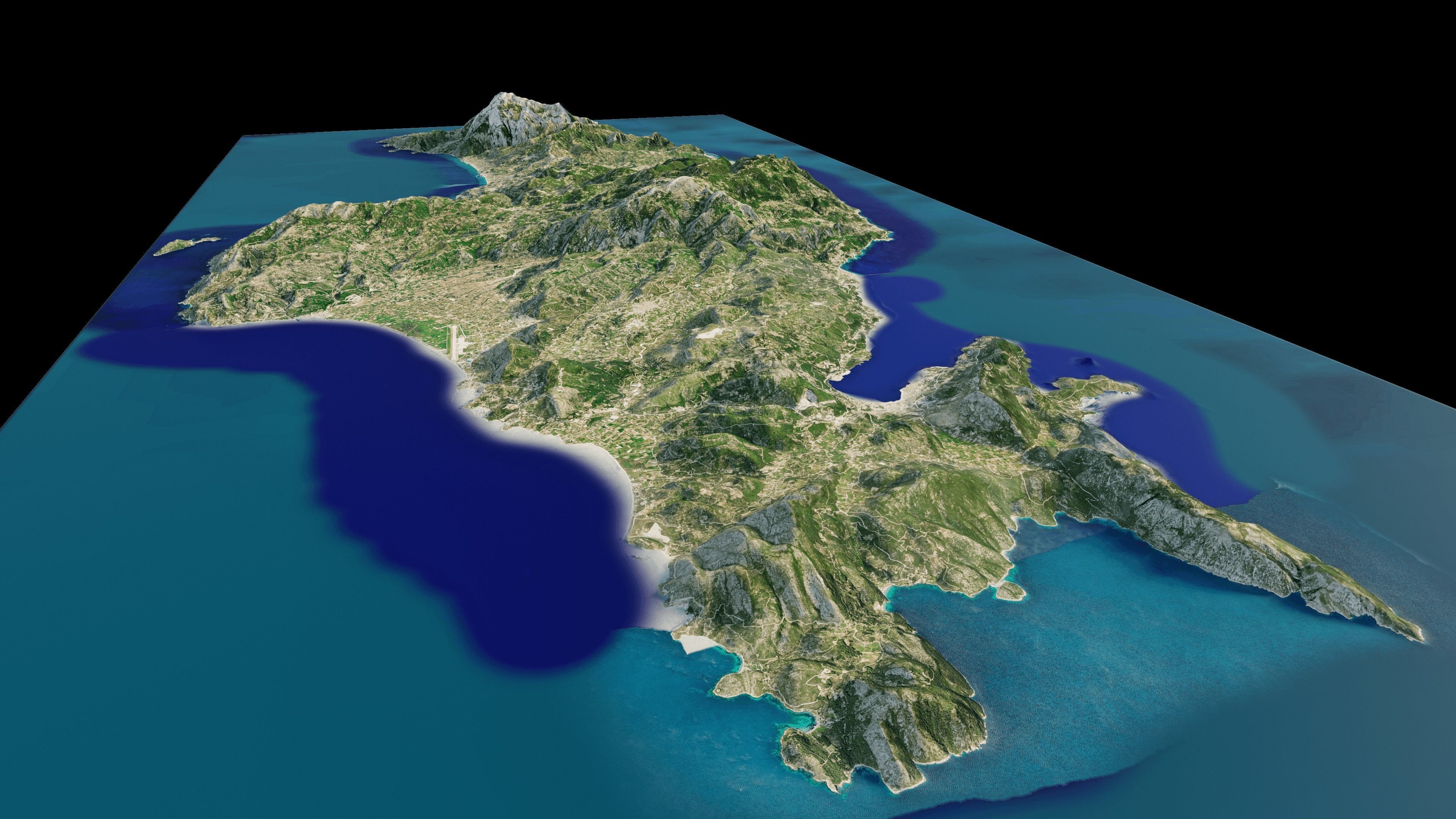 Samos island full 3d model terrain 3D model | CGTrader