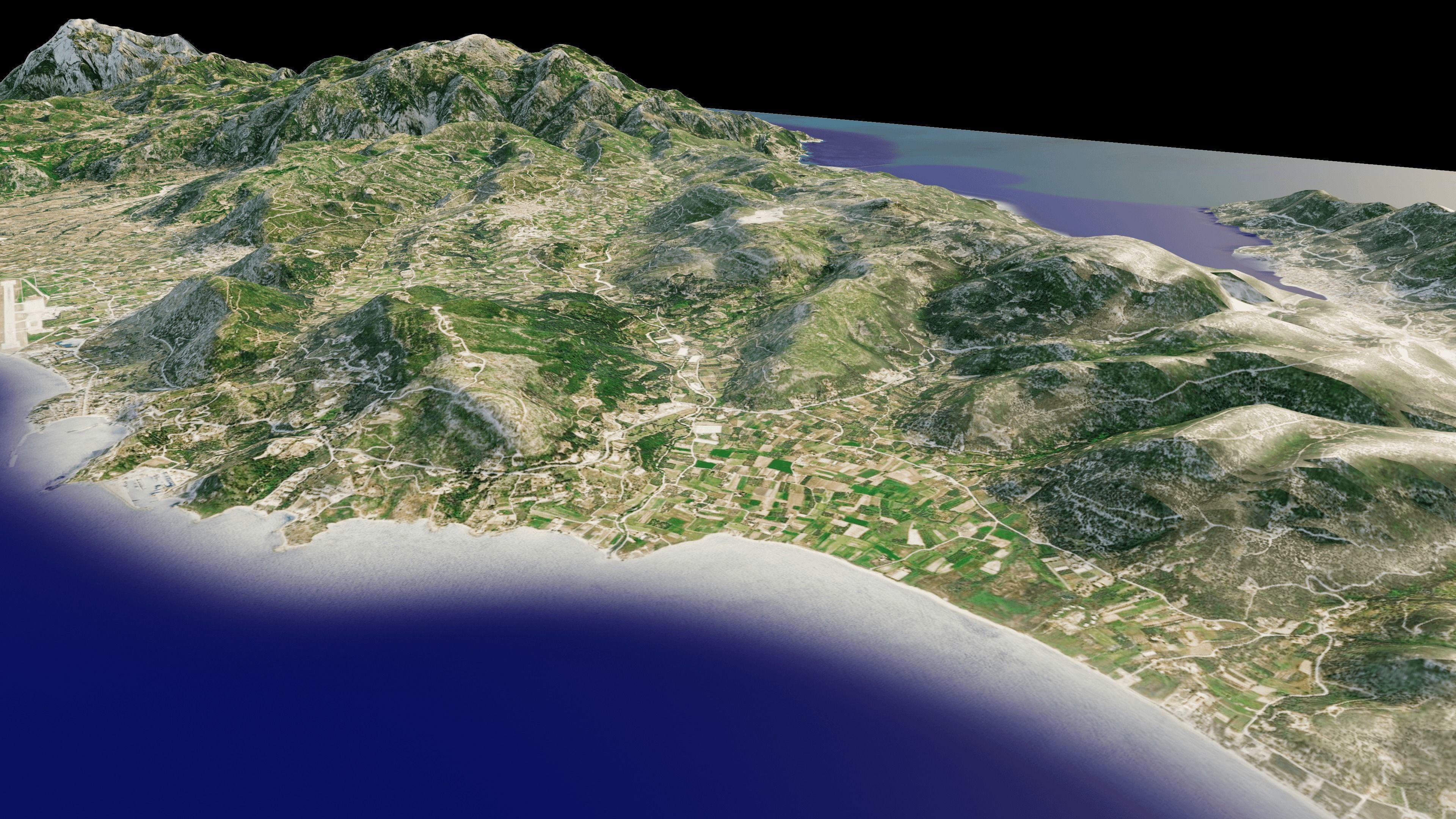 Samos island full 3d model terrain 3D model | CGTrader