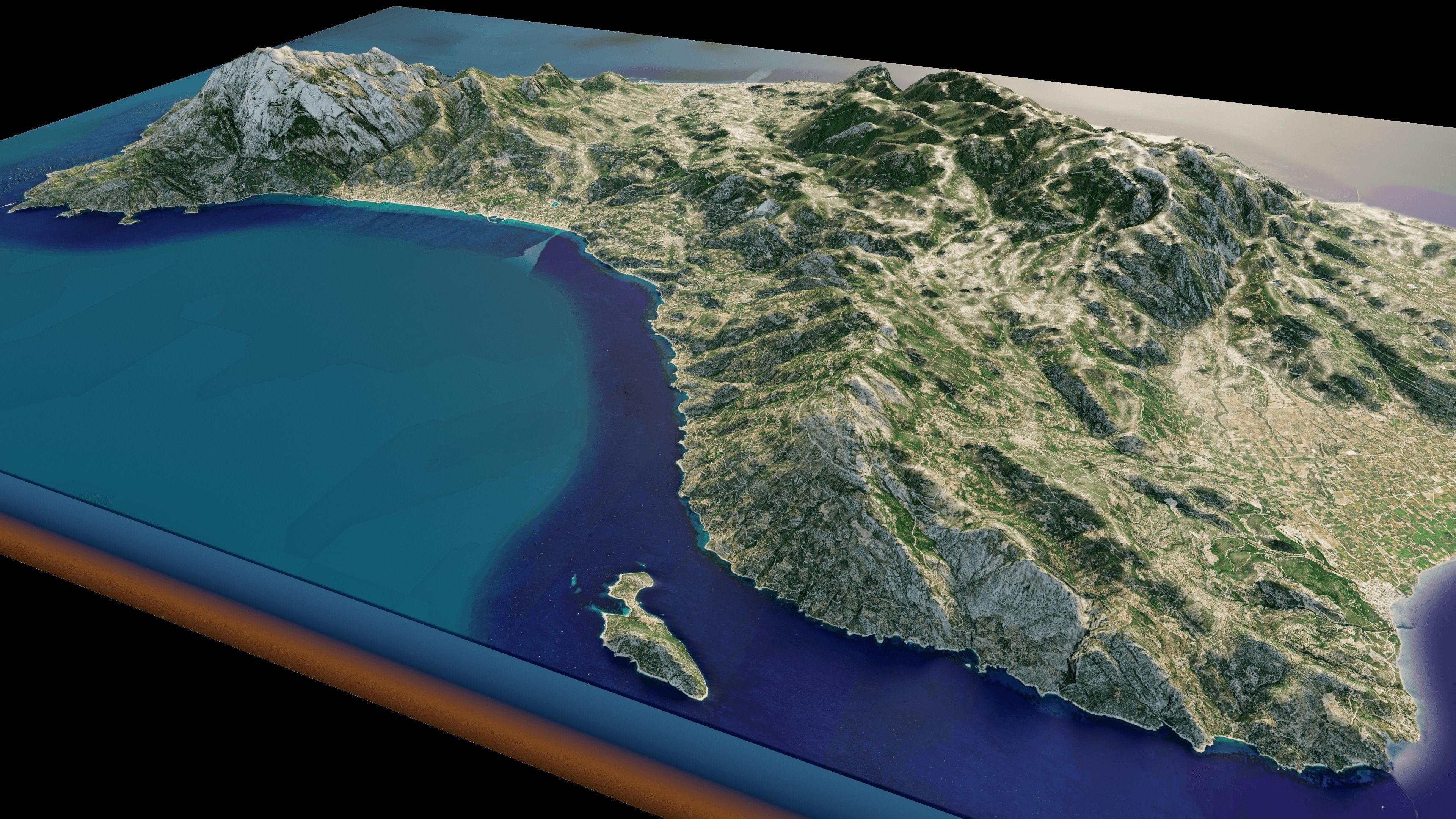 Samos island full 3d model terrain 3D model | CGTrader