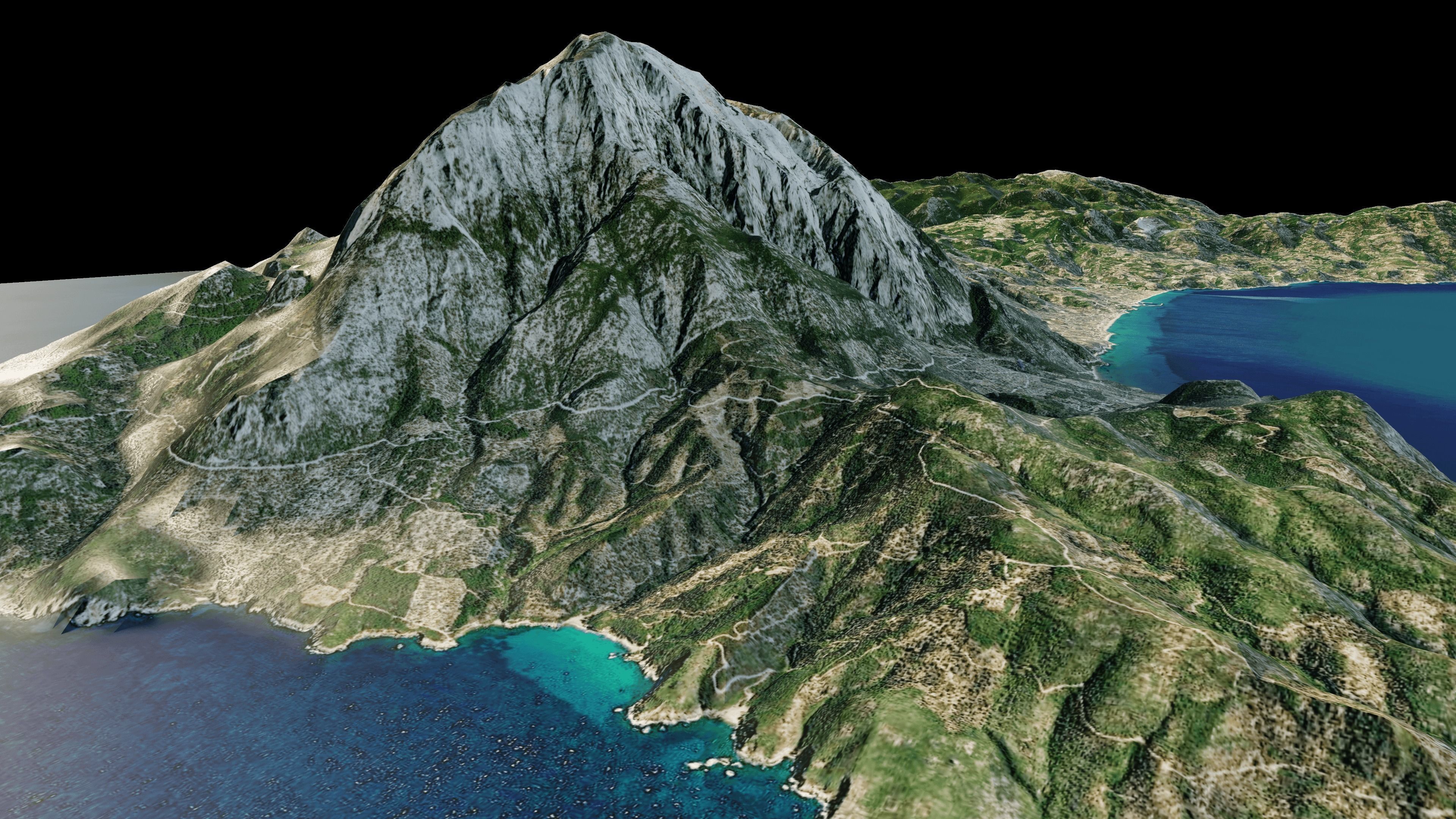 Samos island full 3d model terrain 3D model | CGTrader