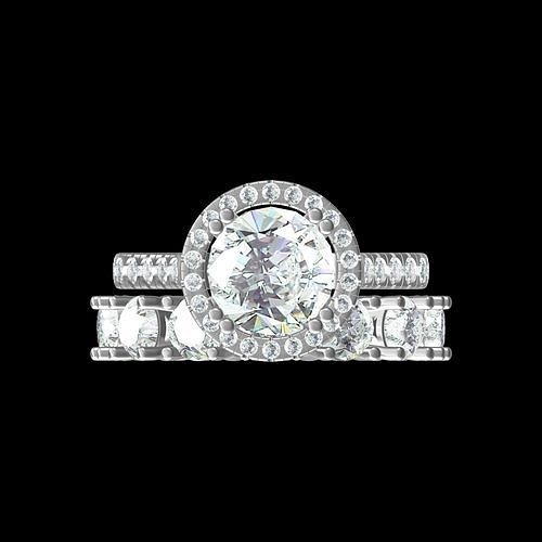 Solitaire Bridal Set 3D model 3D printable | CGTrader