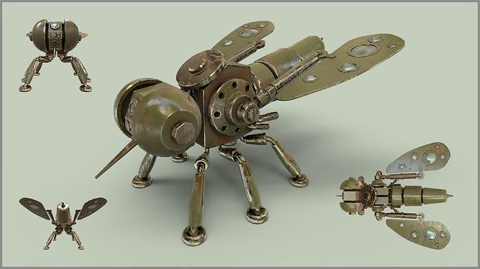 3D model Stylized Robot Mosquito VR / AR / low-poly | CGTrader