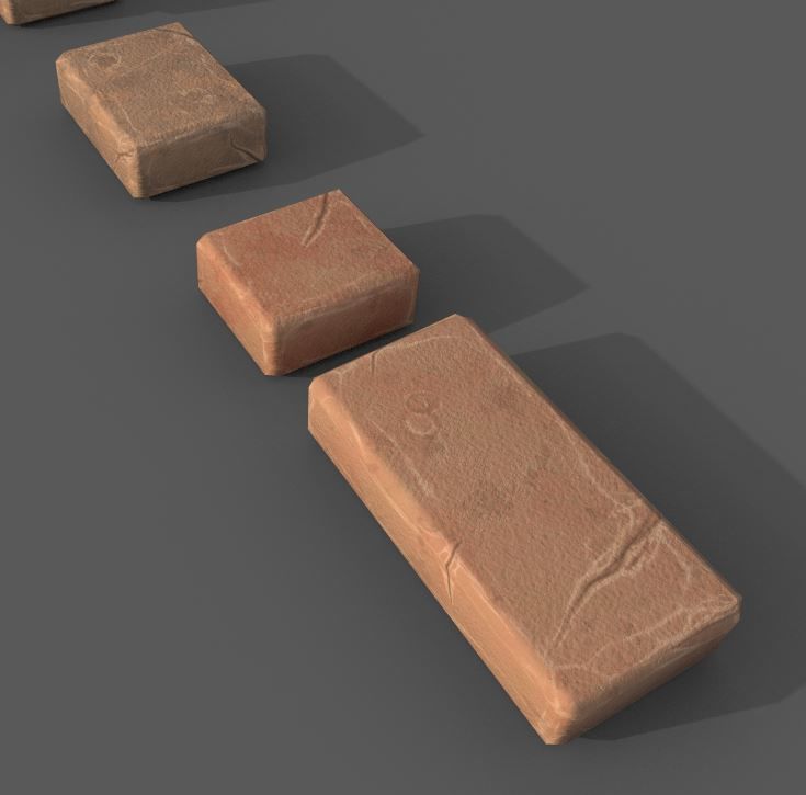 Texture Four size bricks with fine textures VR / AR / low-poly | CGTrader
