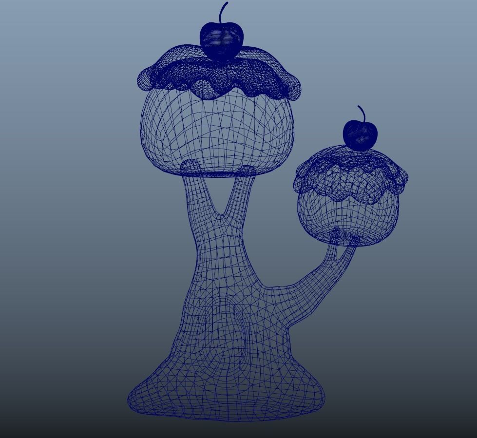 3D model Candy trees cartoon VR / AR / low-poly | CGTrader