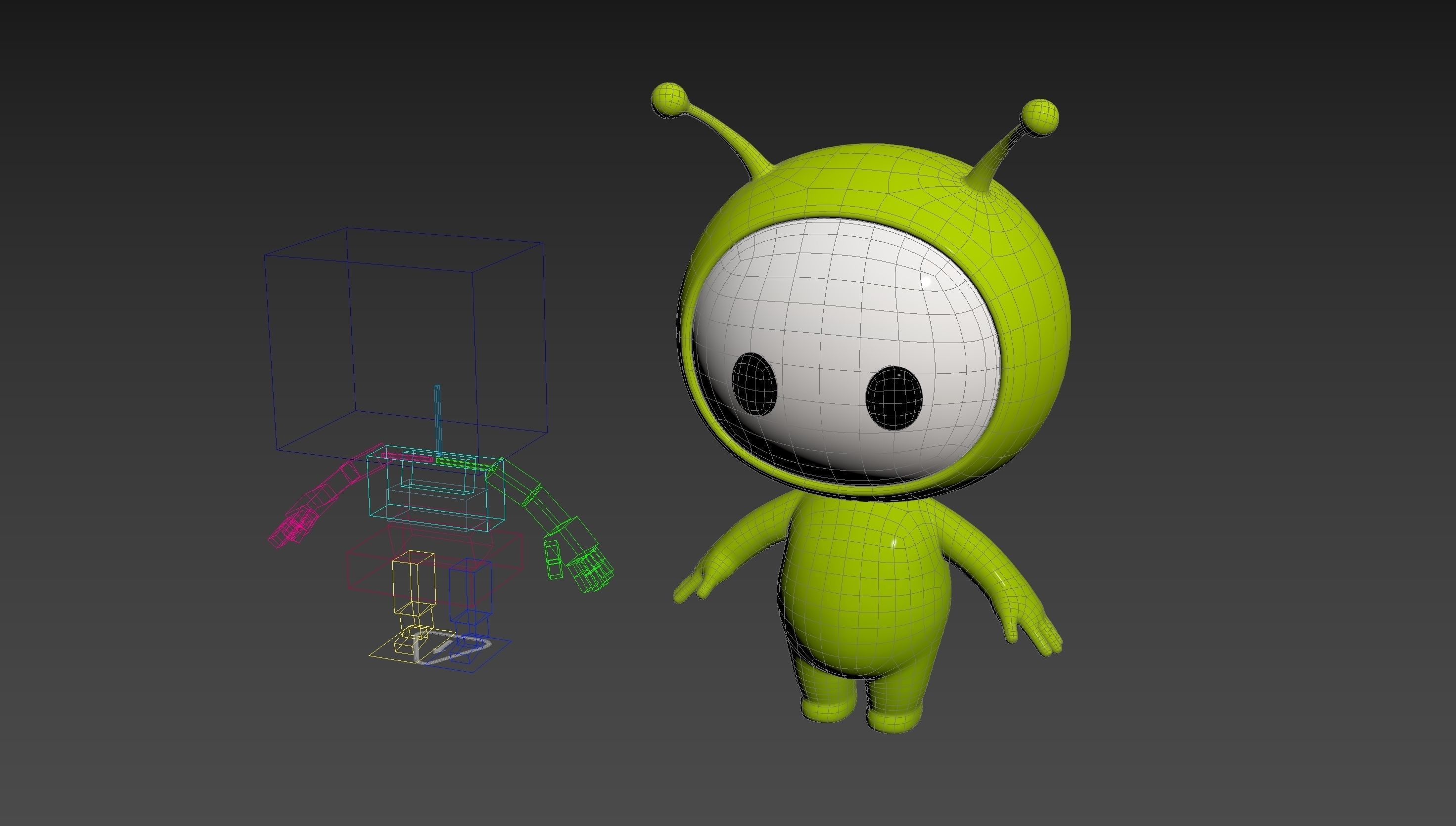 Character254 Rigged Mascot 3D model rigged | CGTrader