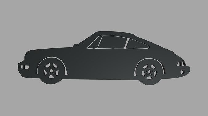 Porsche 911 Key Ring 3D model 3D printable | CGTrader