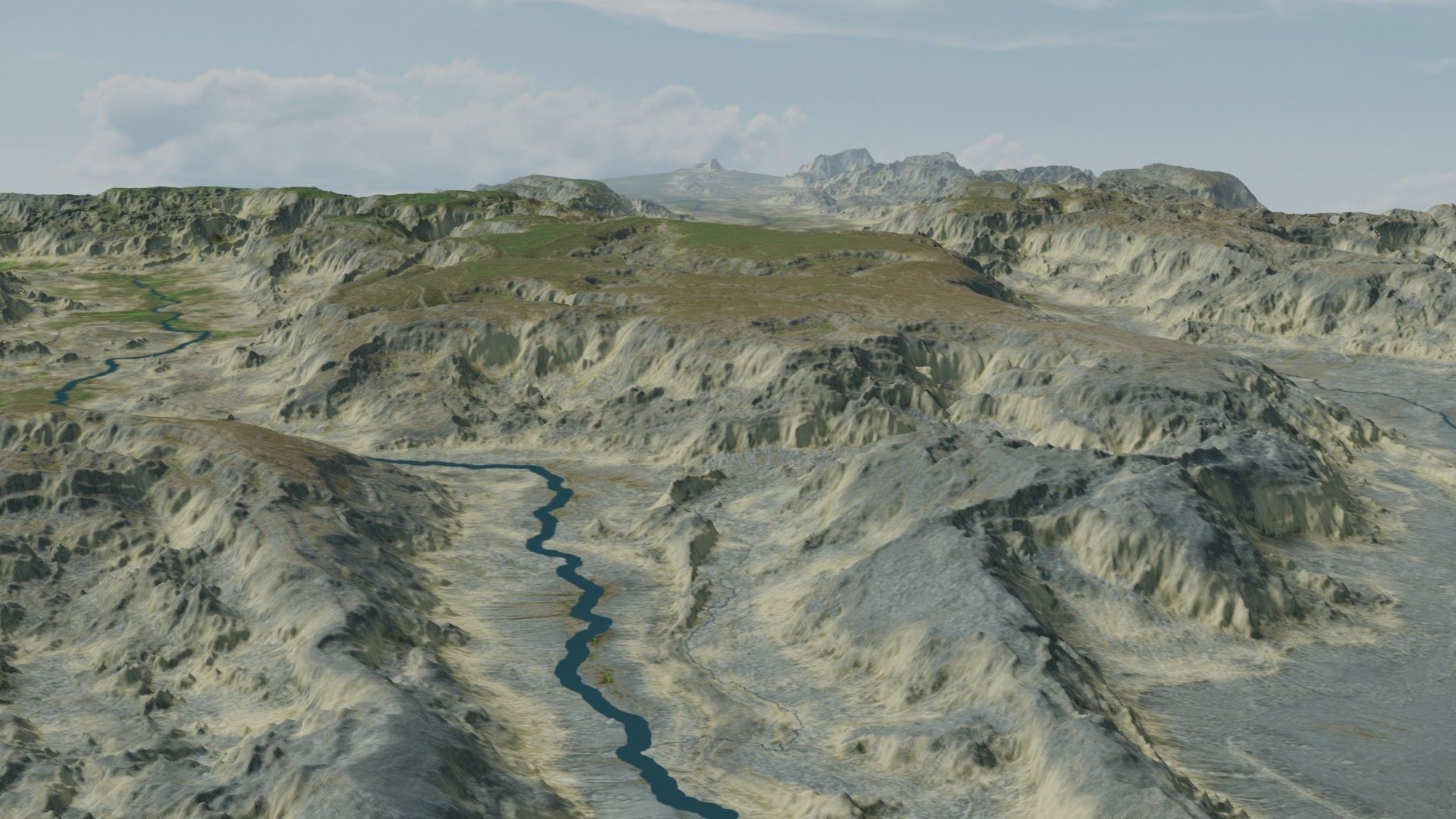 Grassy Hills Mountains Landscape 3D model | CGTrader