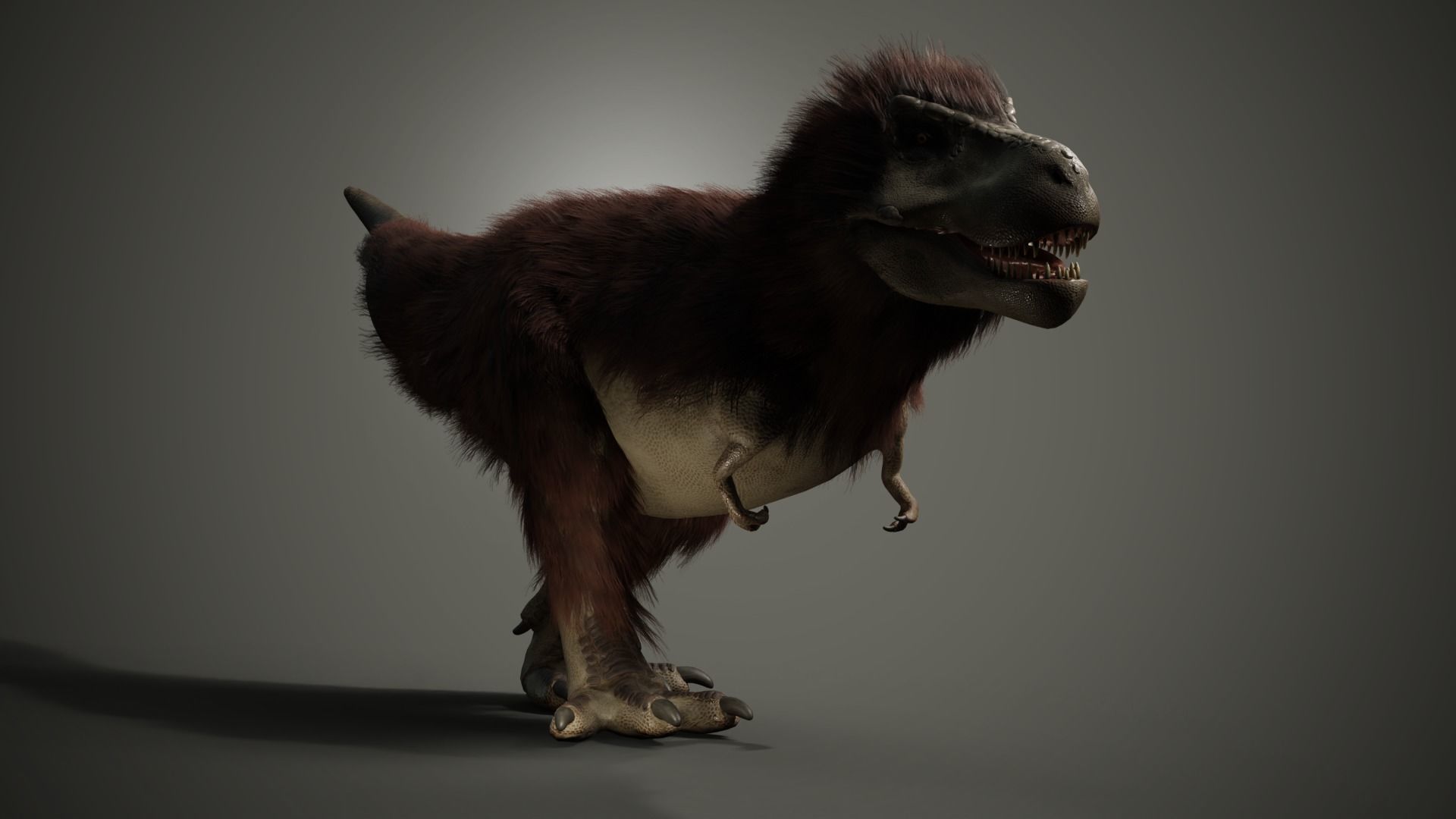 3D model Tyrannosaurus Rex with feathers VR / AR / low-poly | CGTrader