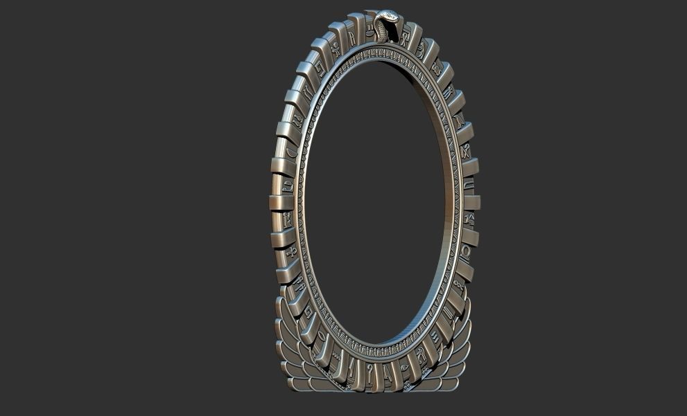 Egyptian Pharaonic Mirror Frame 3D printable cnc model 3D model 3D ...