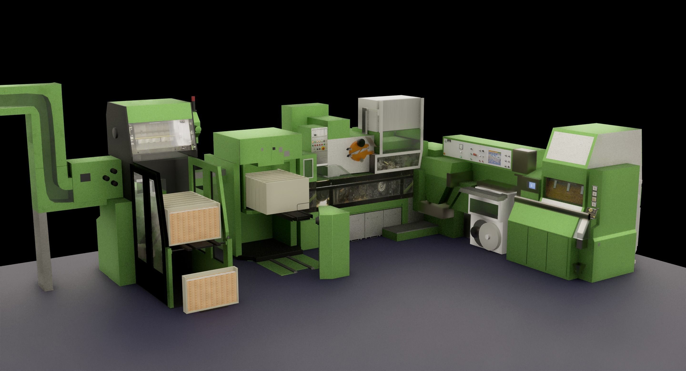 PROTOS-80 GDX2 cigar processing sets 3D model | CGTrader