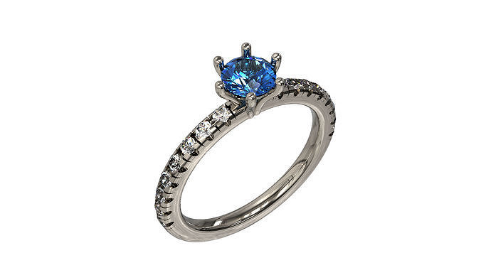 Brilliant luxury Engagement Gold Diamond ring printable 3D model 3D ...