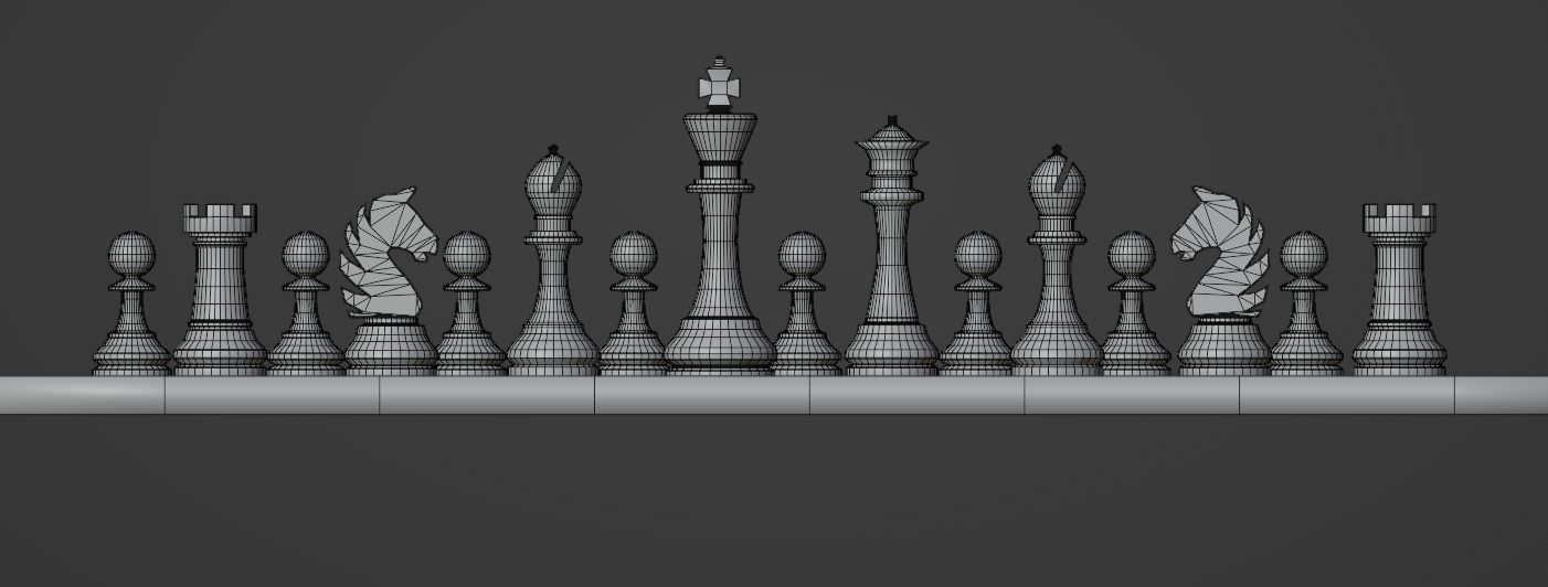 Plastic and Wooden ChessMate 3D model | CGTrader