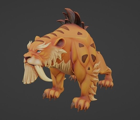 Sabertooth Character 3D model | CGTrader