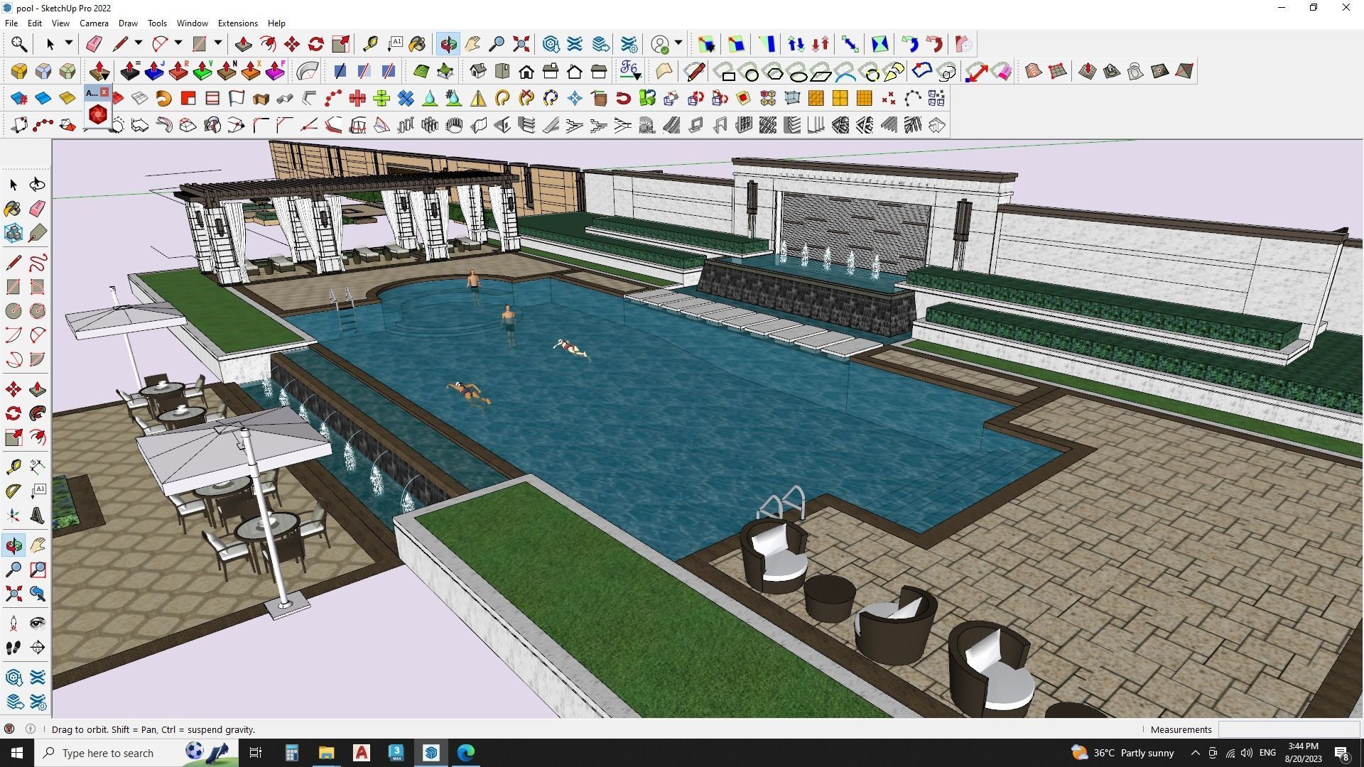 Swimming pool 3d model 3D model | CGTrader