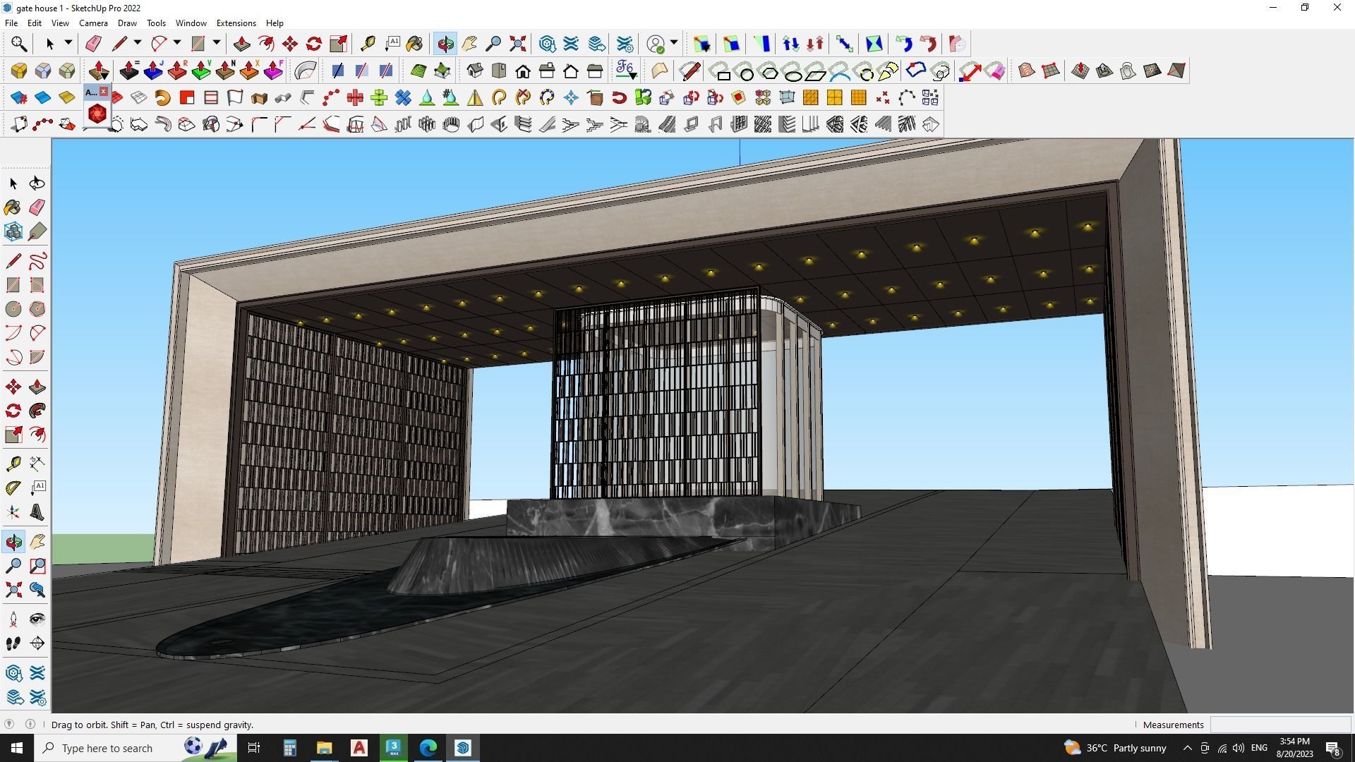 Modern gate house 3d model 3D model | CGTrader