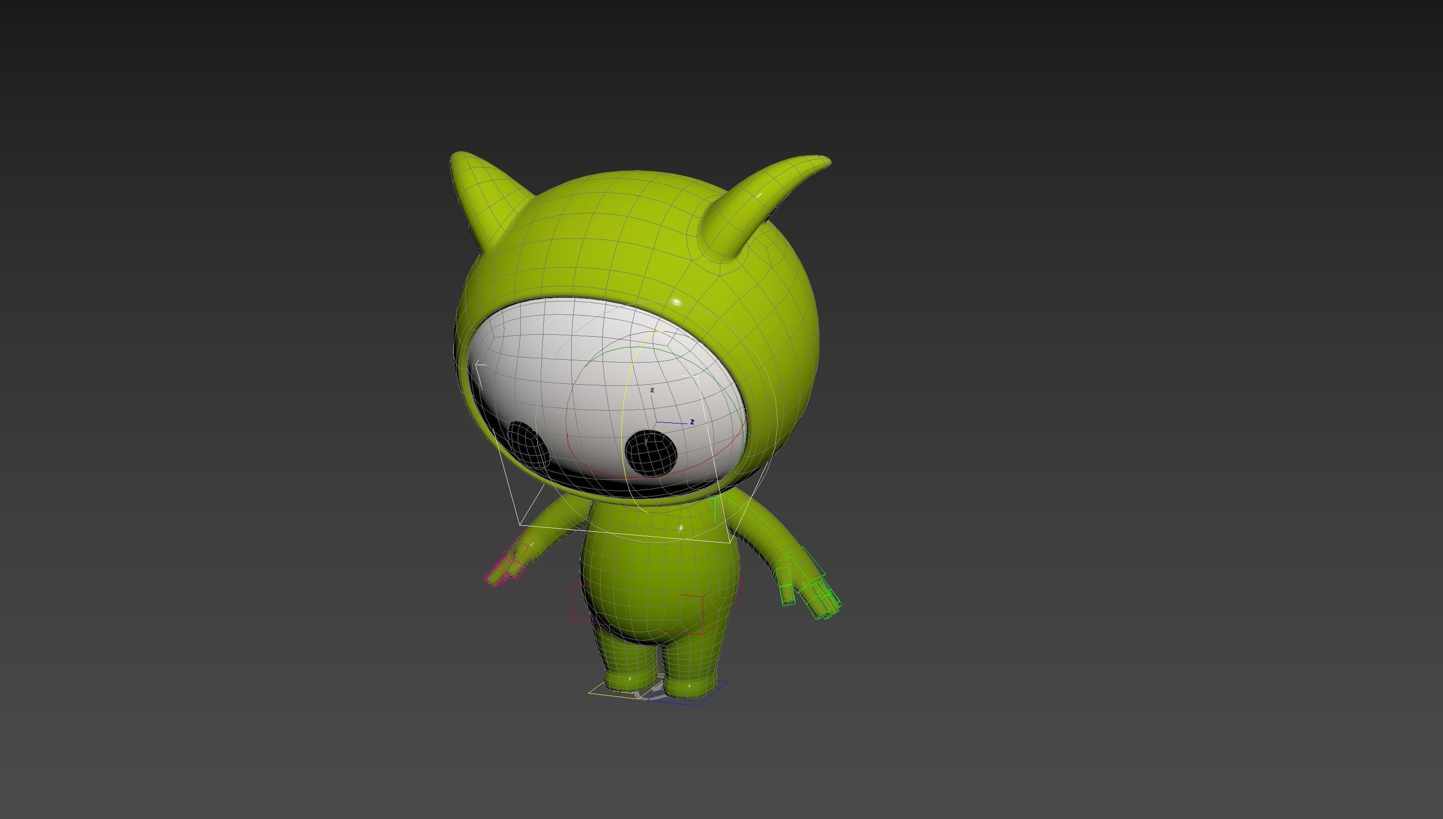 Character257 Rigged Mascot 3D model rigged | CGTrader