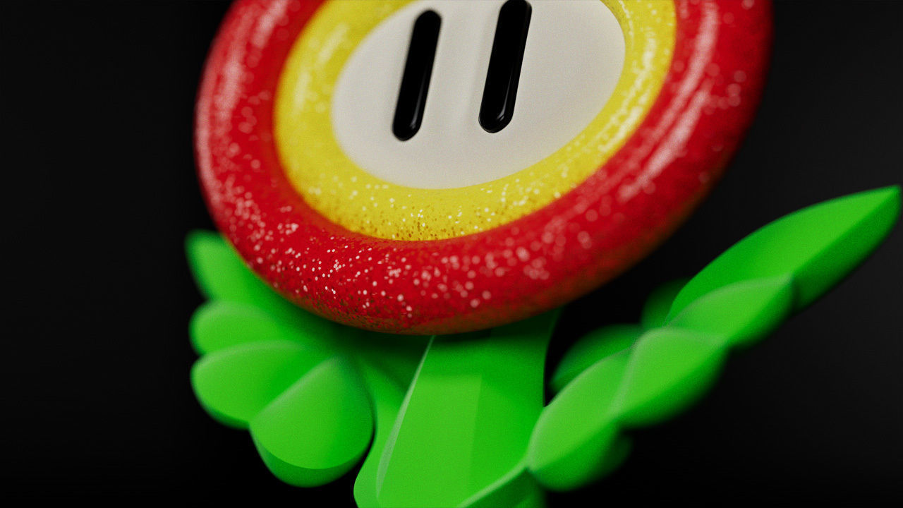 Super Mario Fire Flower Power-up 3D model | CGTrader