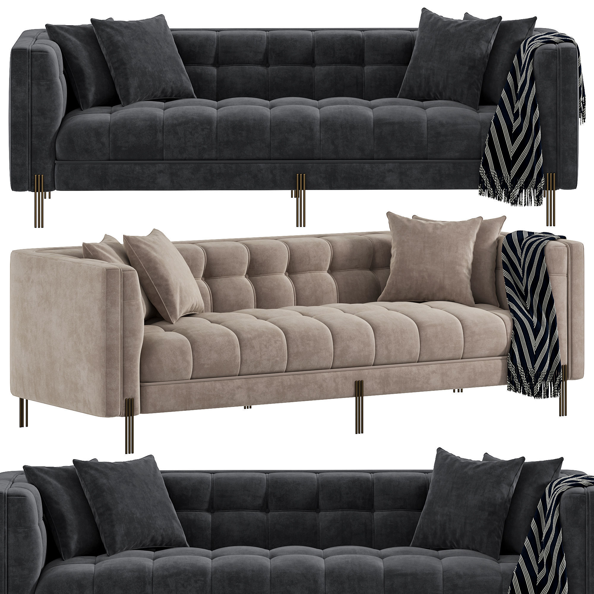 Sienna Sofa By Luxdeco Collection 3D model | CGTrader