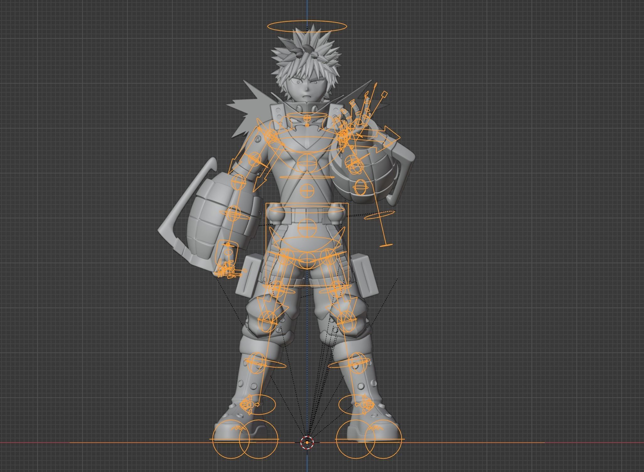 Katsuki Bakugo - My Hero Academia 3D model rigged | CGTrader