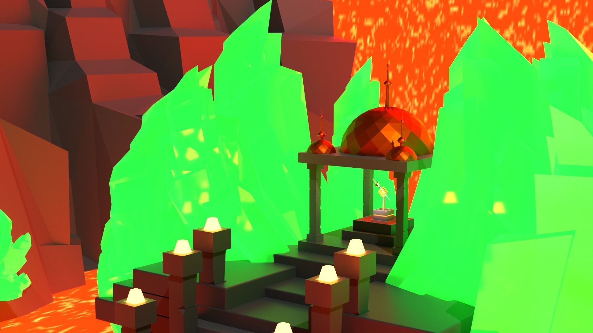 3D model Volcano Environment VR / AR / low-poly | CGTrader