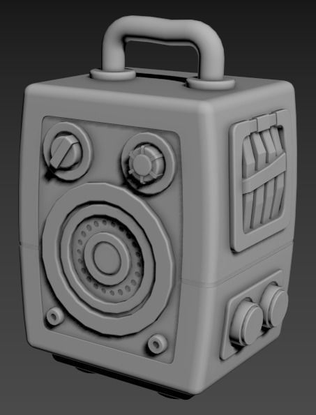 3D model Stylized Creepy Radio VR / AR / low-poly | CGTrader