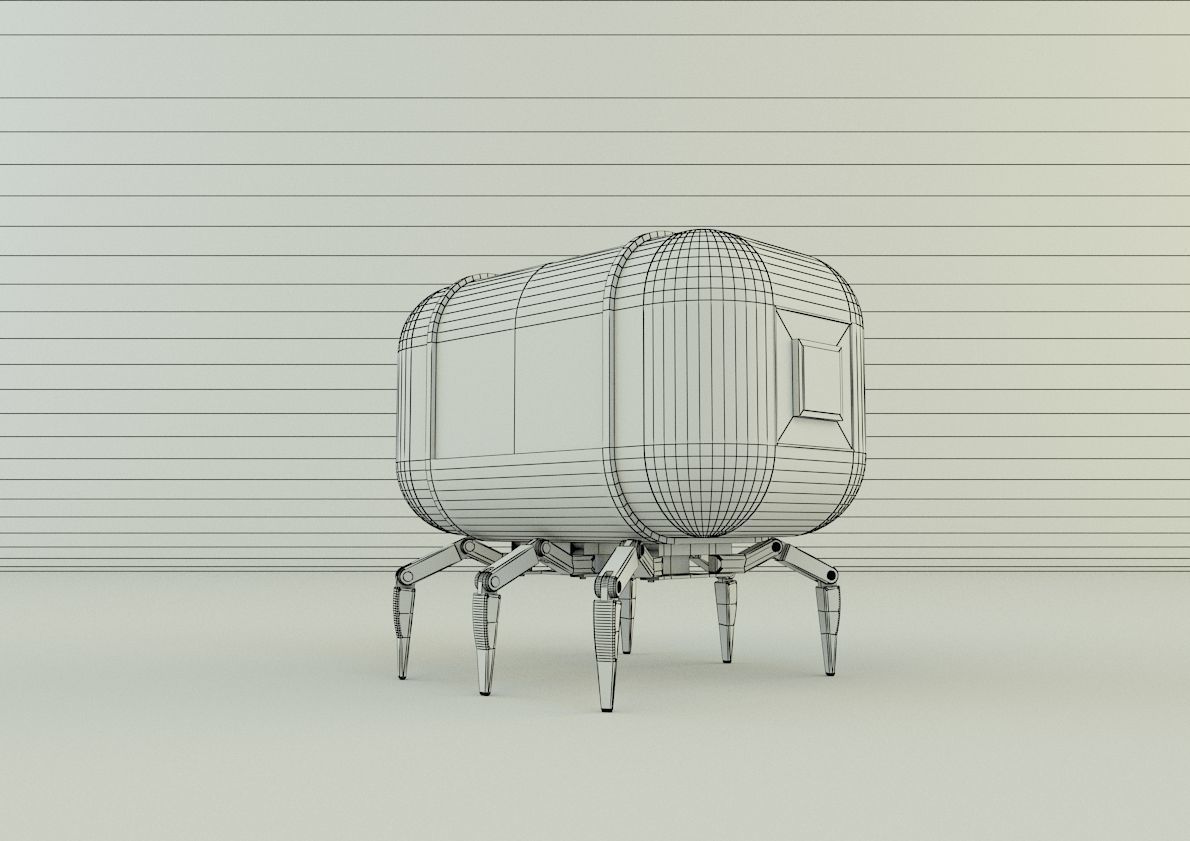 spacecraft transport cabin 3D model | CGTrader