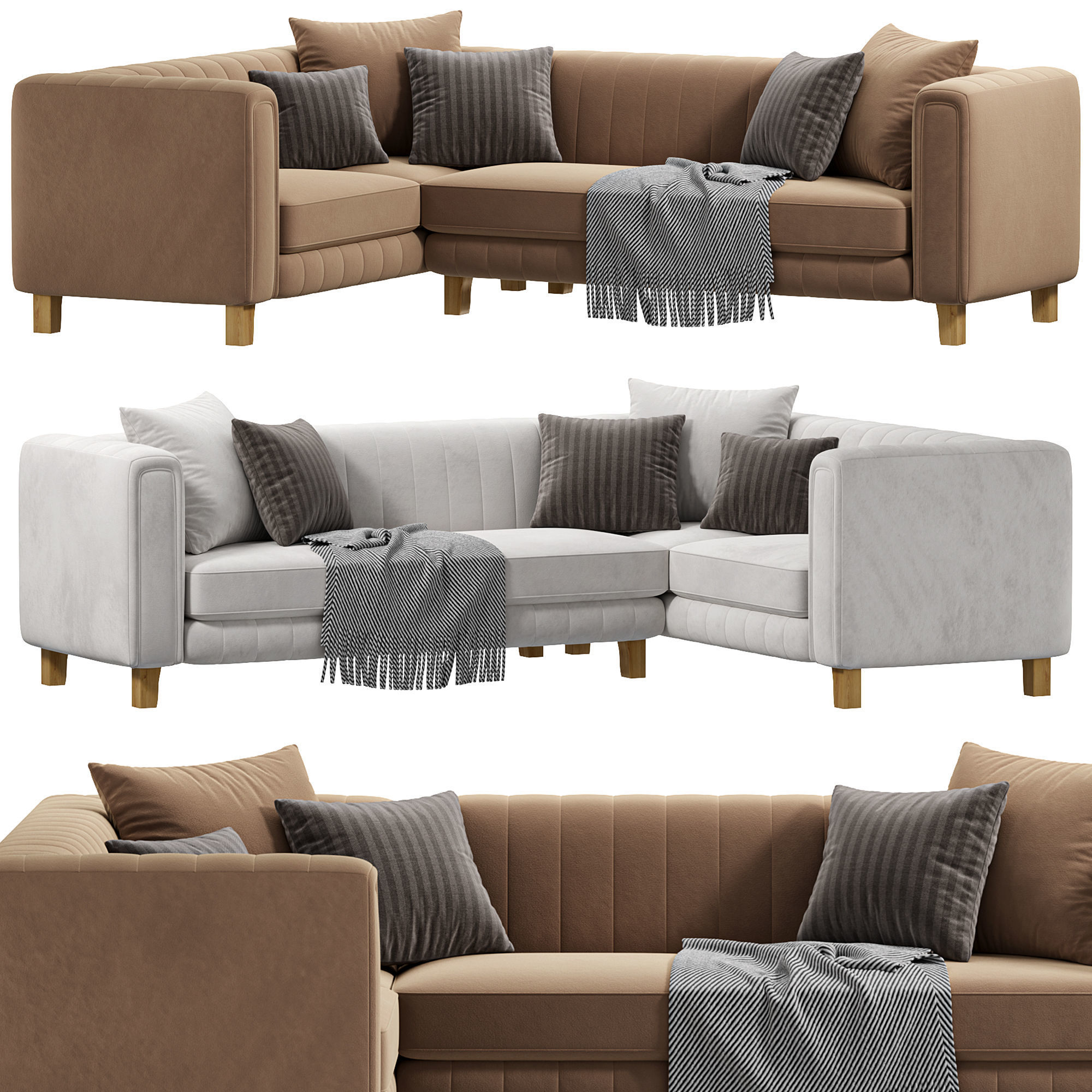 Fluted Isla Sofa By Sofology 3D model | CGTrader