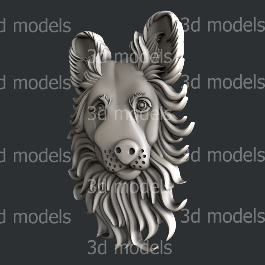 3d STL models for CNC or 3d printer dog P452 3D mode 3D model | CGTrader