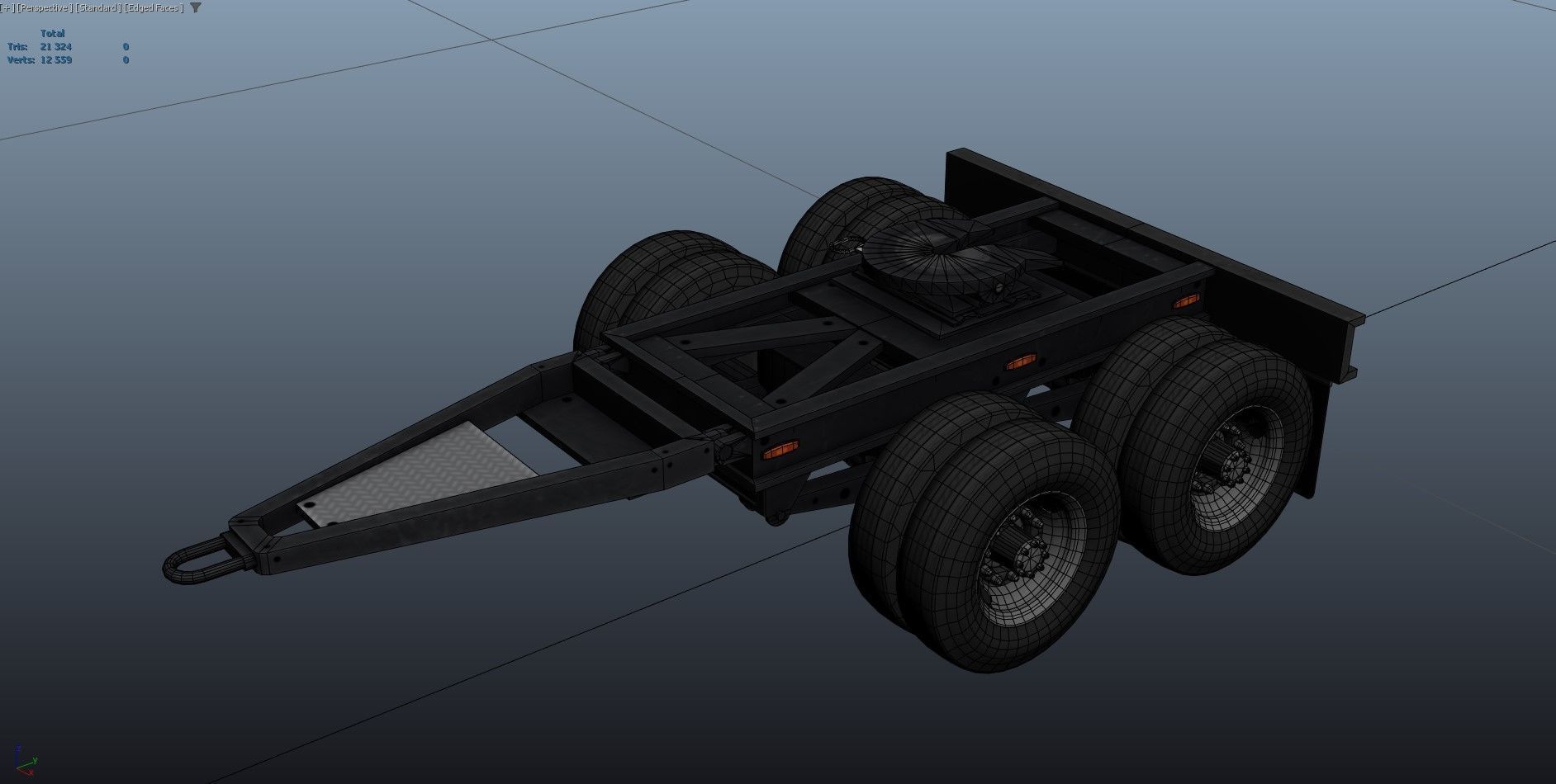 3D model Dump trailer VR / AR / low-poly | CGTrader