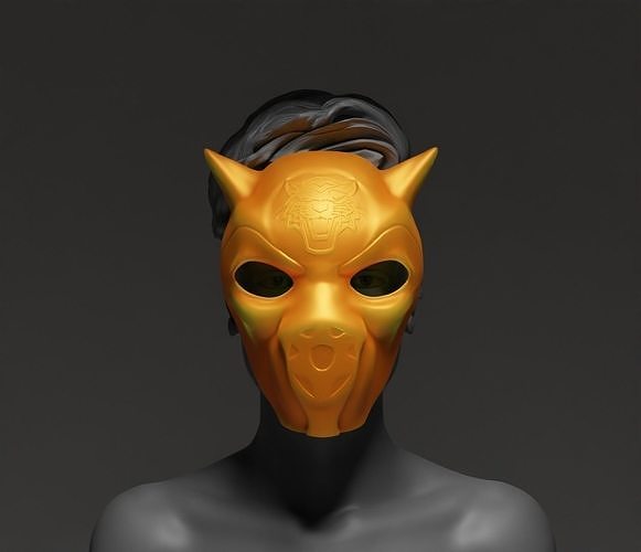 Tiger Concept Face Cosplay Mask 3D model 3D printable | CGTrader