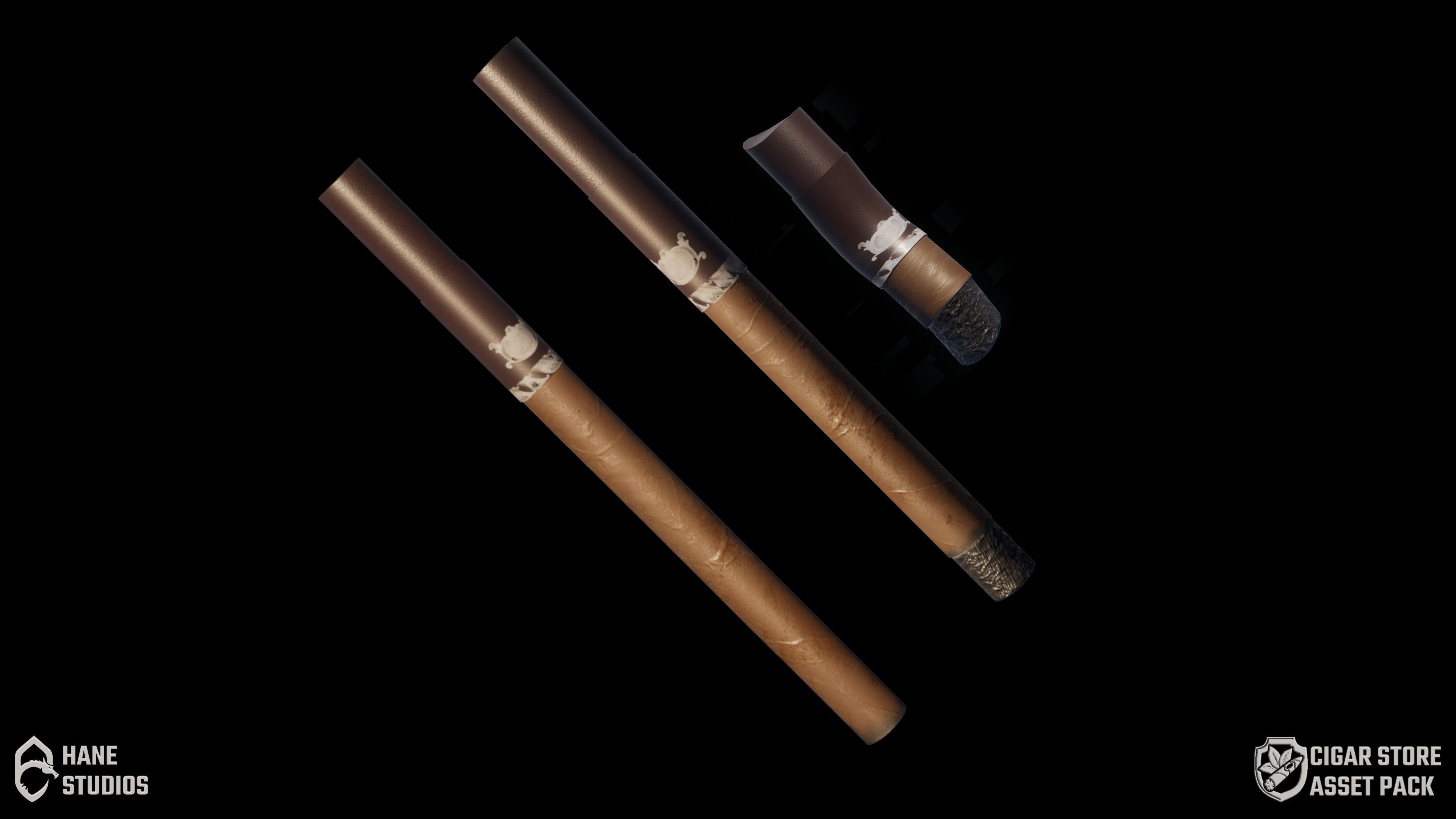 3D model Captain Black Cigar - Classic VR / AR / low-poly | CGTrader