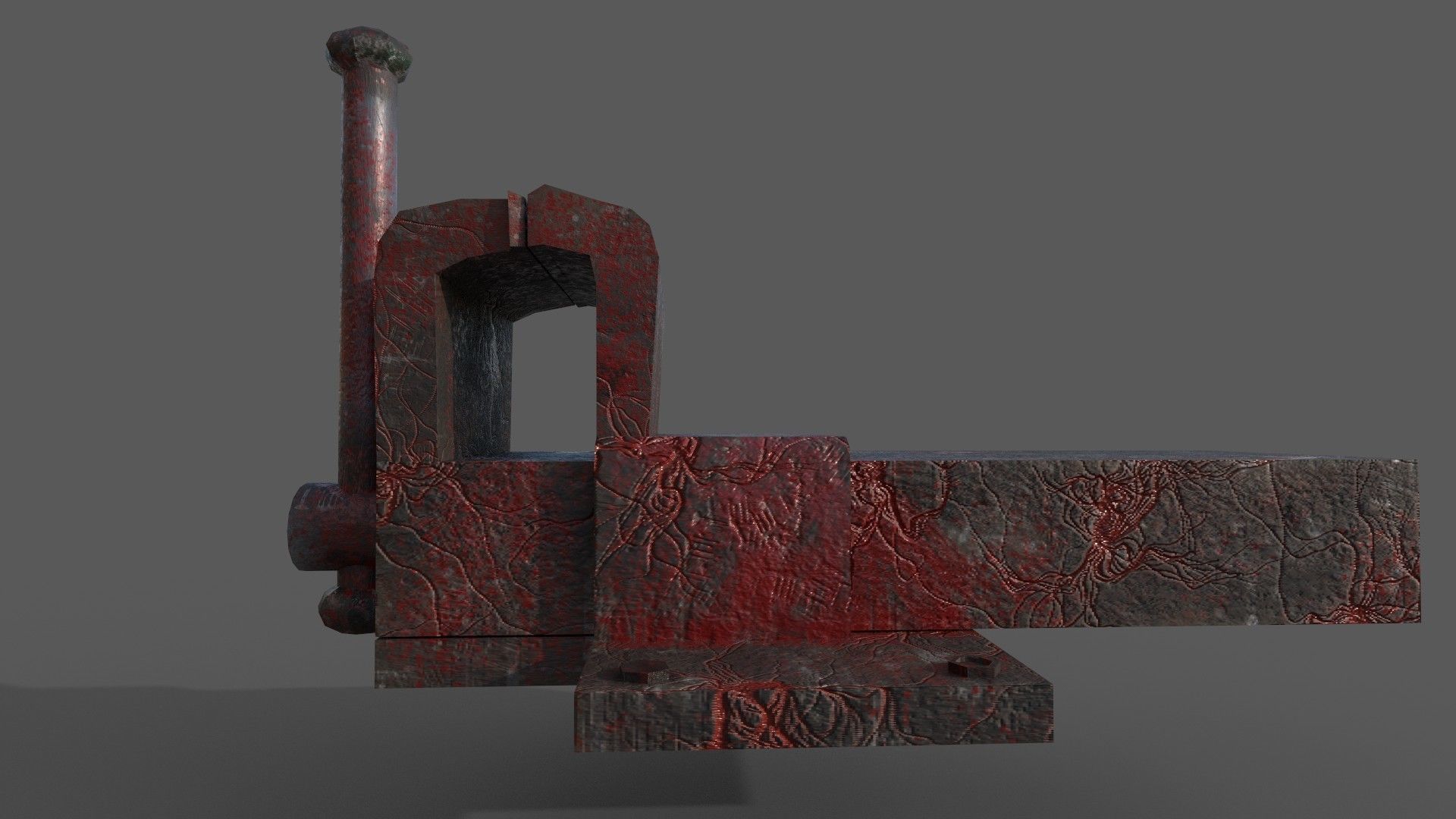 3D model Butchery Vessel Grip Clamp Slaughter Table Blade Harvester ...