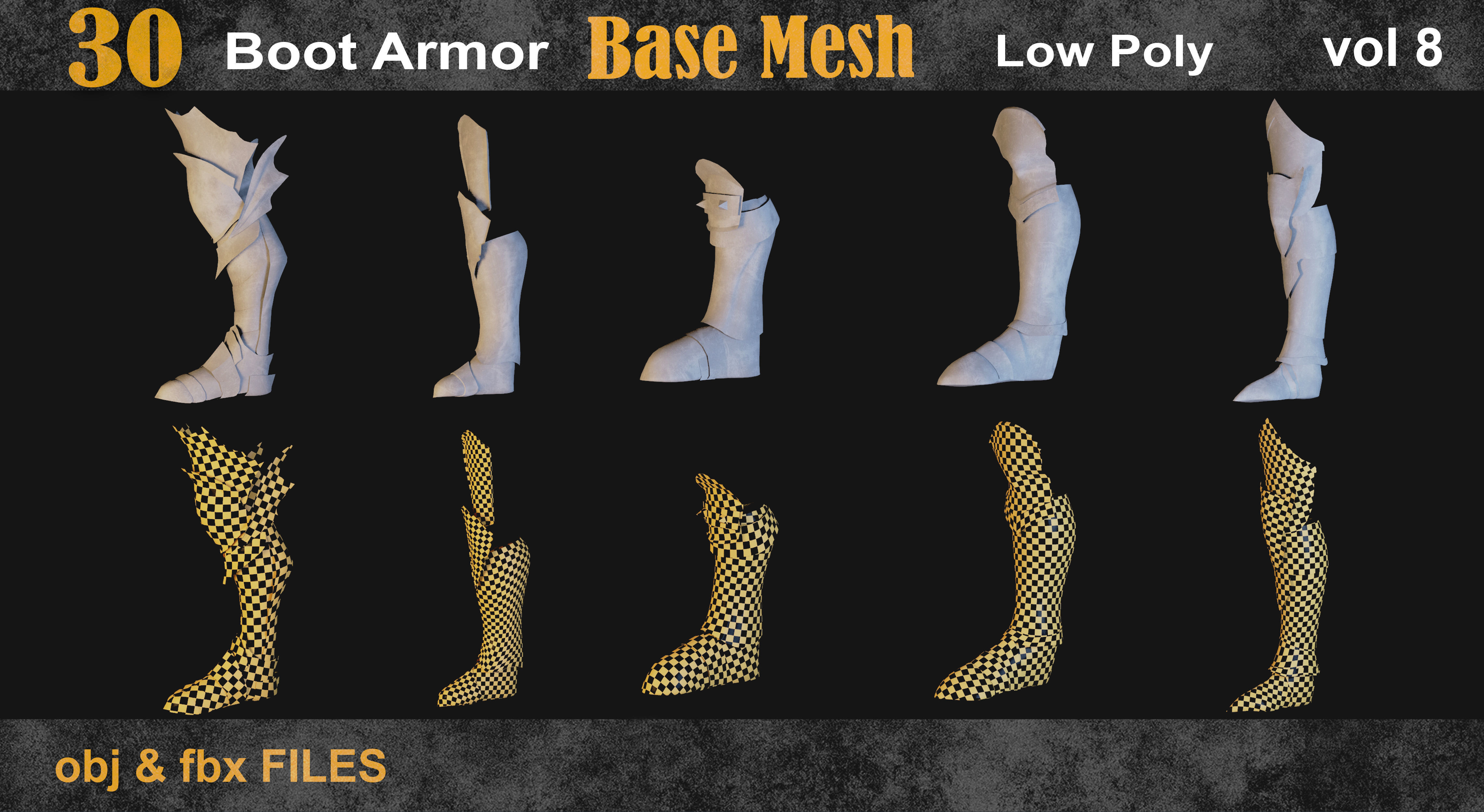 3D model 30 Boot armor Base Mesh vol 8 VR / AR / low-poly | CGTrader