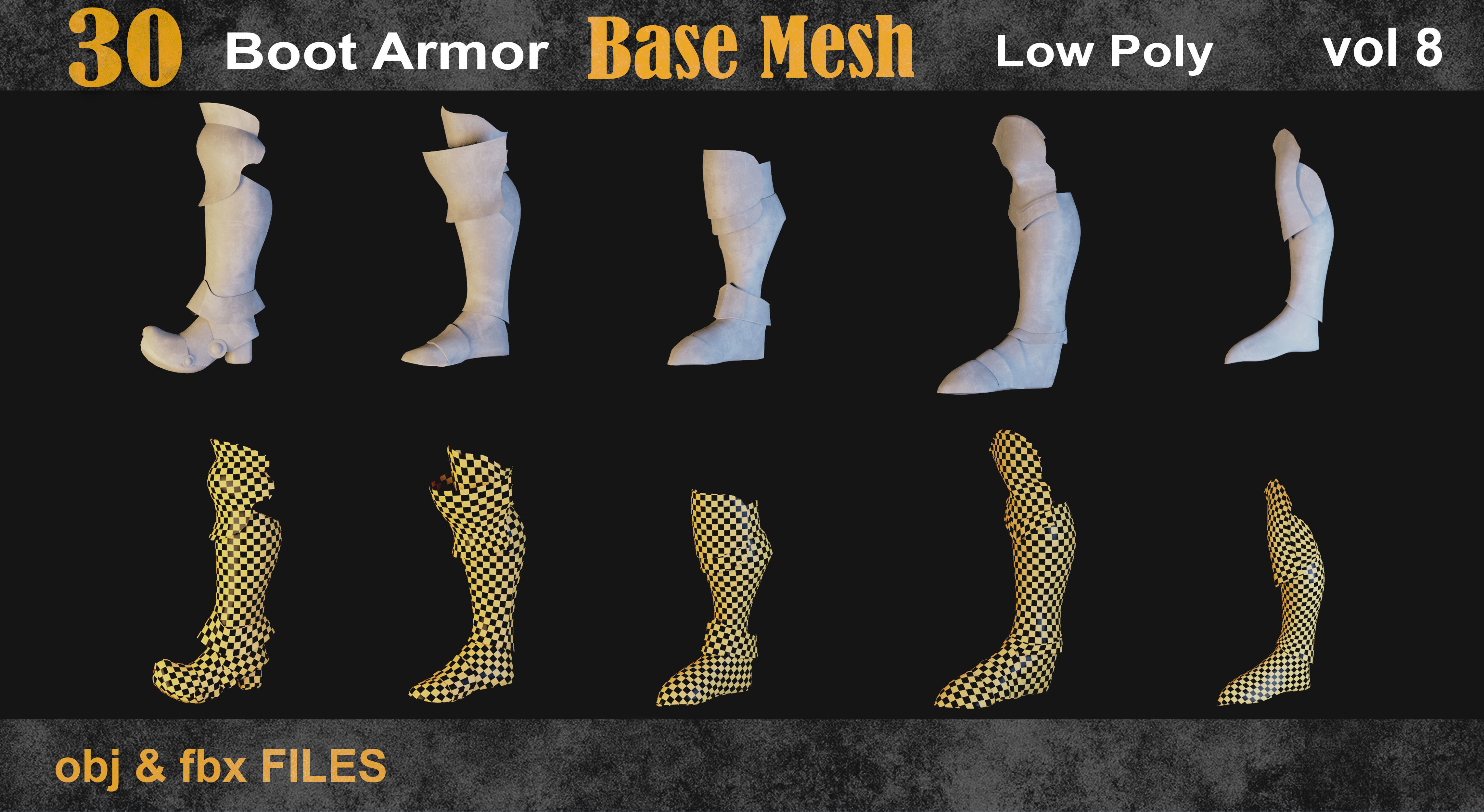 3D model 30 Boot armor Base Mesh vol 8 VR / AR / low-poly | CGTrader