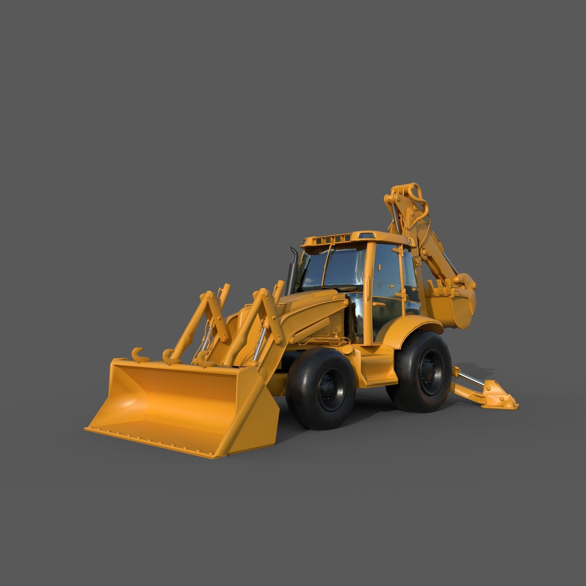 Backhoes 3D model | CGTrader