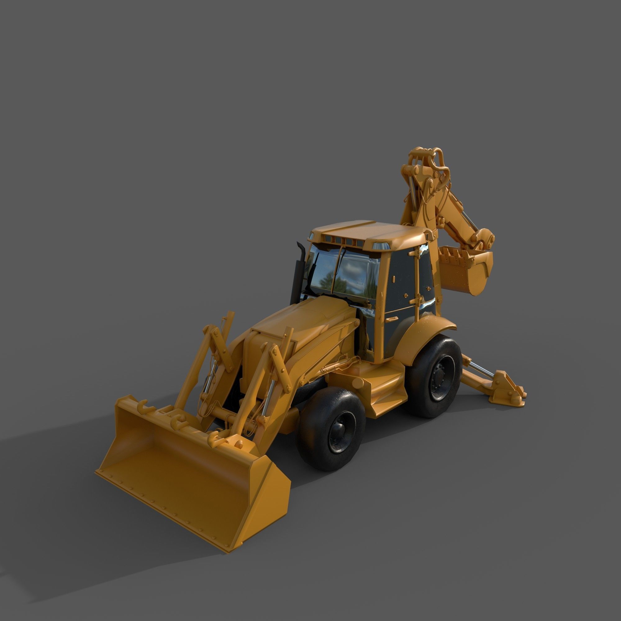 Backhoes 3D model | CGTrader